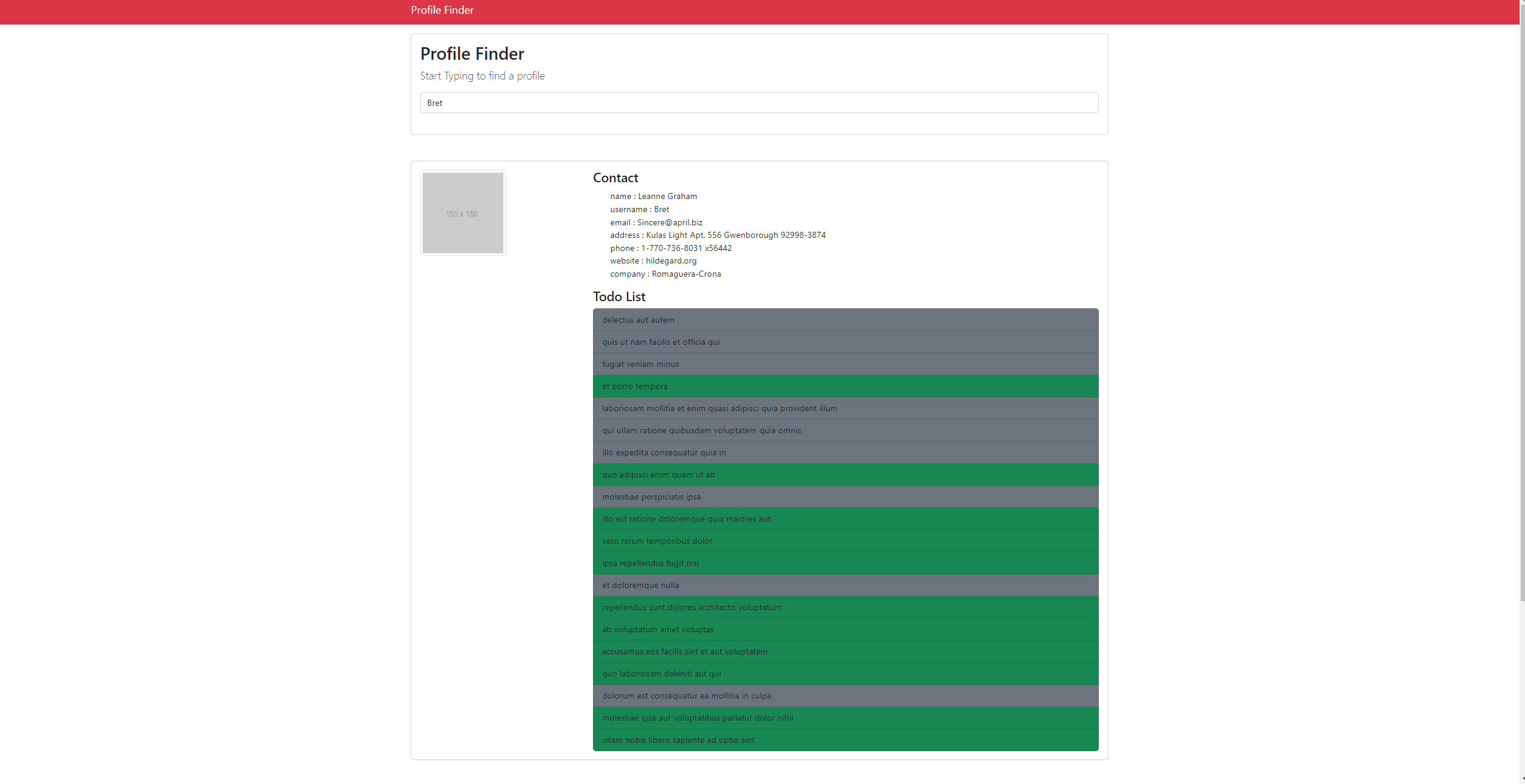 GitHub - tohumcuugur/Js-Profile-Finder-App-With-Api: Profile finder app with fake api