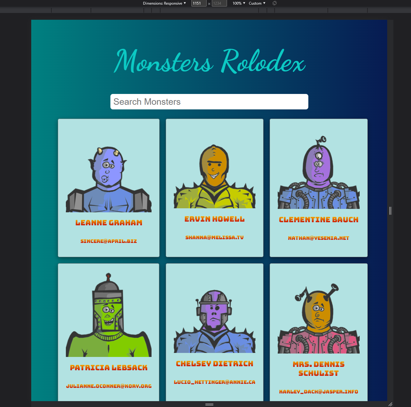 GitHub - tohumcuugur/Monster-Rolodex-With-Class-Components: Monster filter app for better ...