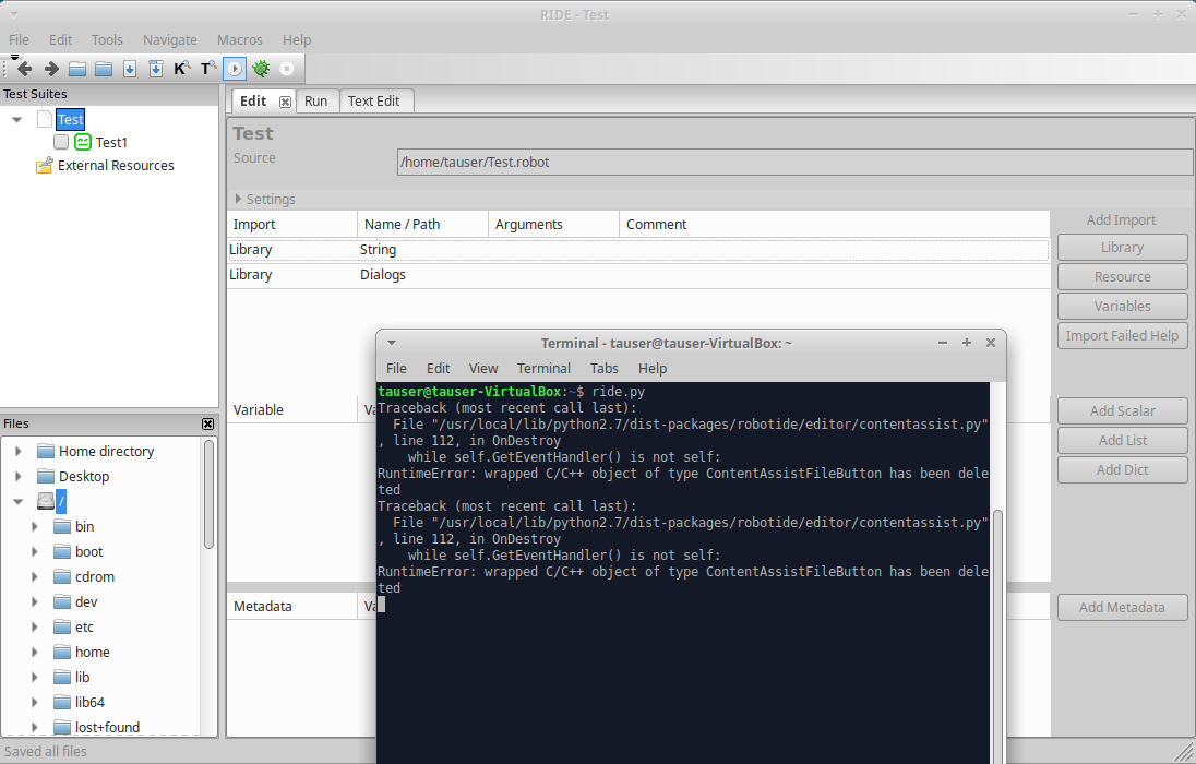 RIDE 1.7.4b2 freezes on clean Xubuntu 18.04/wxPython 4.0.7 when ...