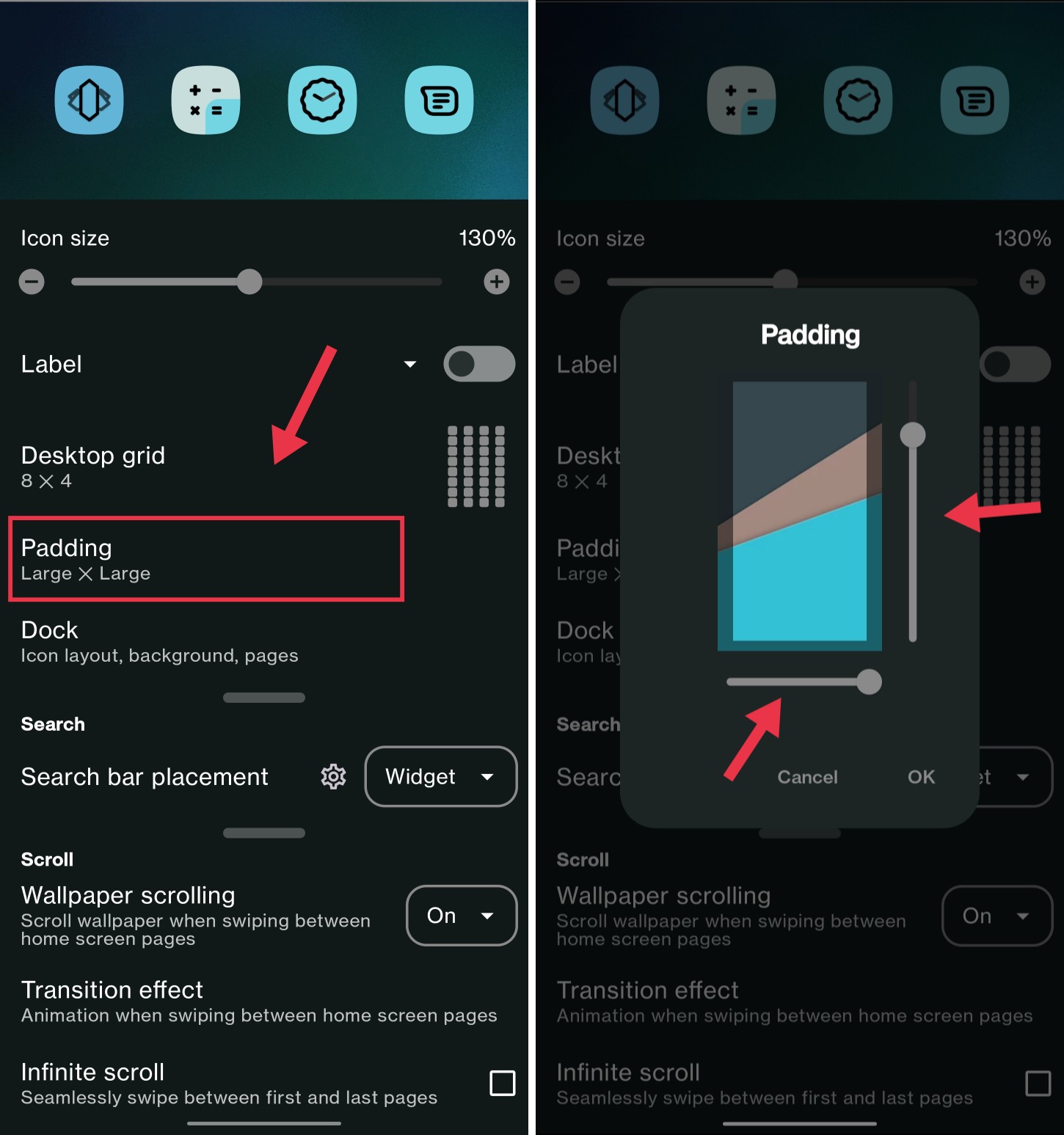 [FEATURE] Allow User To Manually Adjust Launcher Padding · Issue #2879 · LawnchairLauncher ...