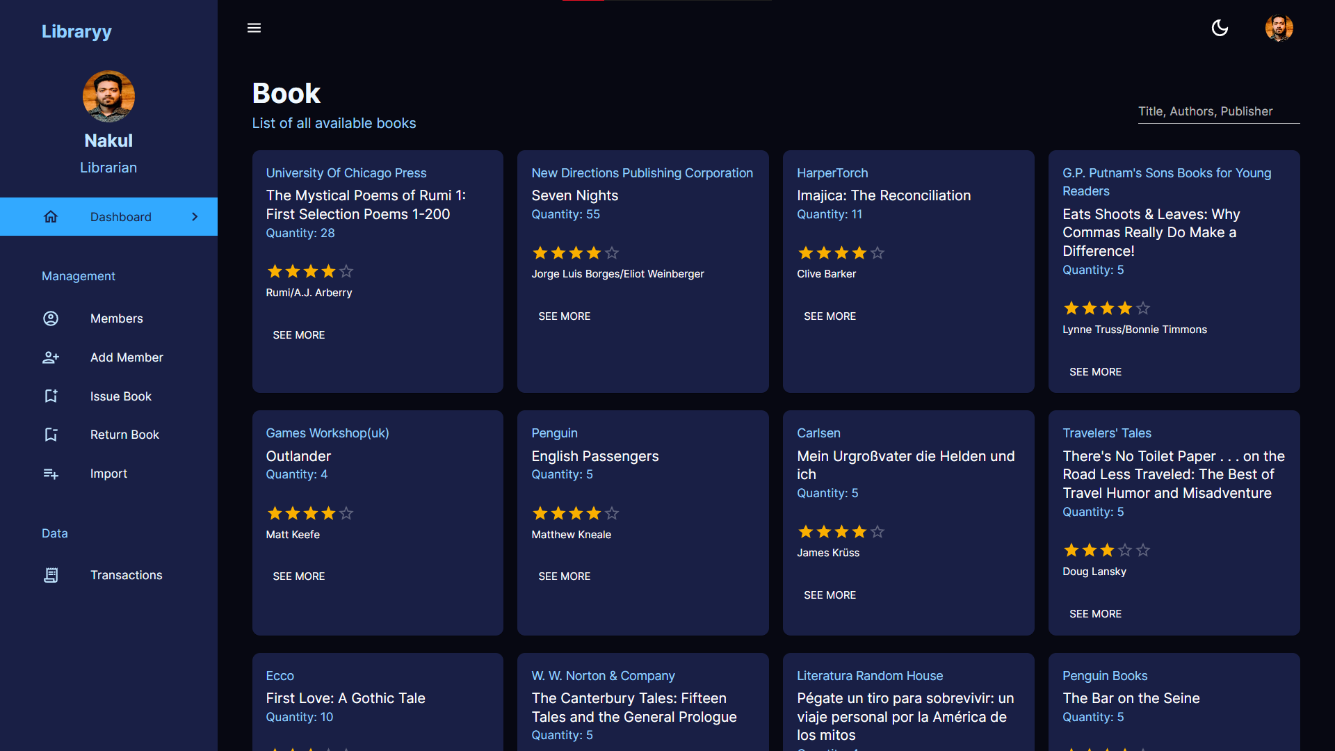 GitHub - NakulPrasad/Library-Management: Library Management System ...