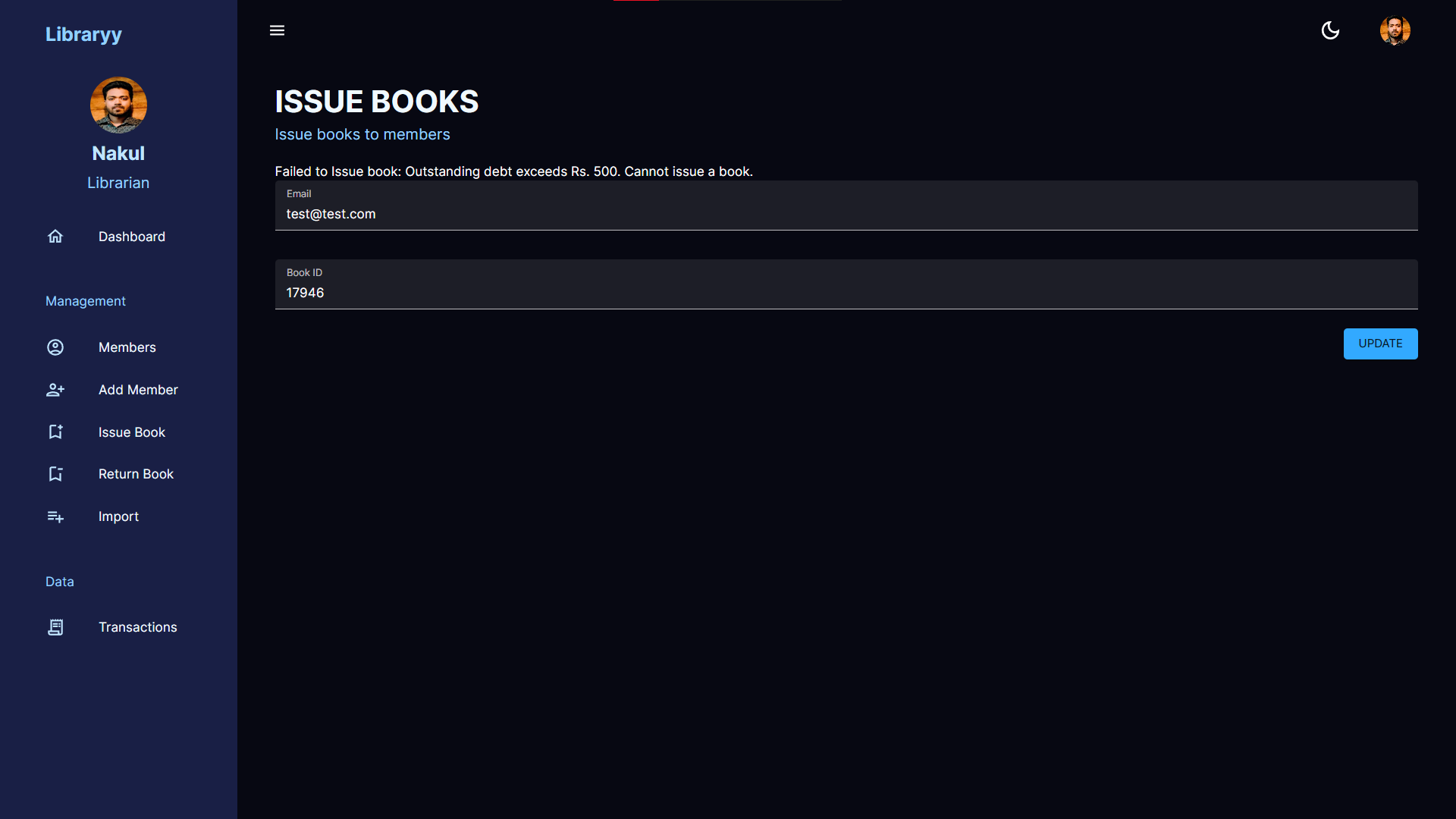 GitHub - NakulPrasad/Library-Management: Library Management System - Frappe Assignment