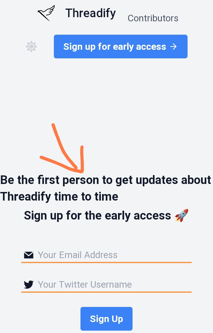 [BUG] - Text on Early Access Page · Issue #35 · pushkaraj2007/Threadify · GitHub