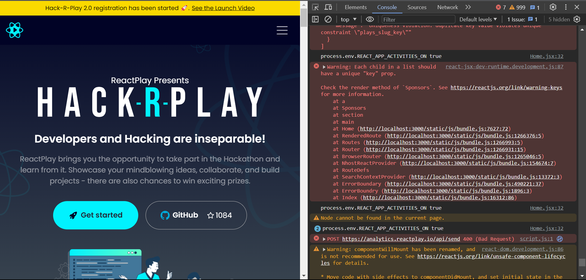 馃悰 Bug Report I Cant Create A Play And The Website Gives Me An Error About Sending An Api