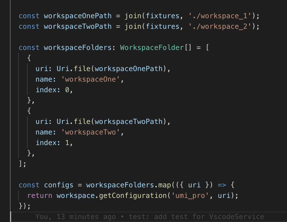 workspace.getConfiguration in unit test not get correct config in ...