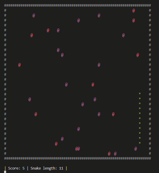 GitHub - Vazno/snake_in_console: Snake in console, written using OOP and threading