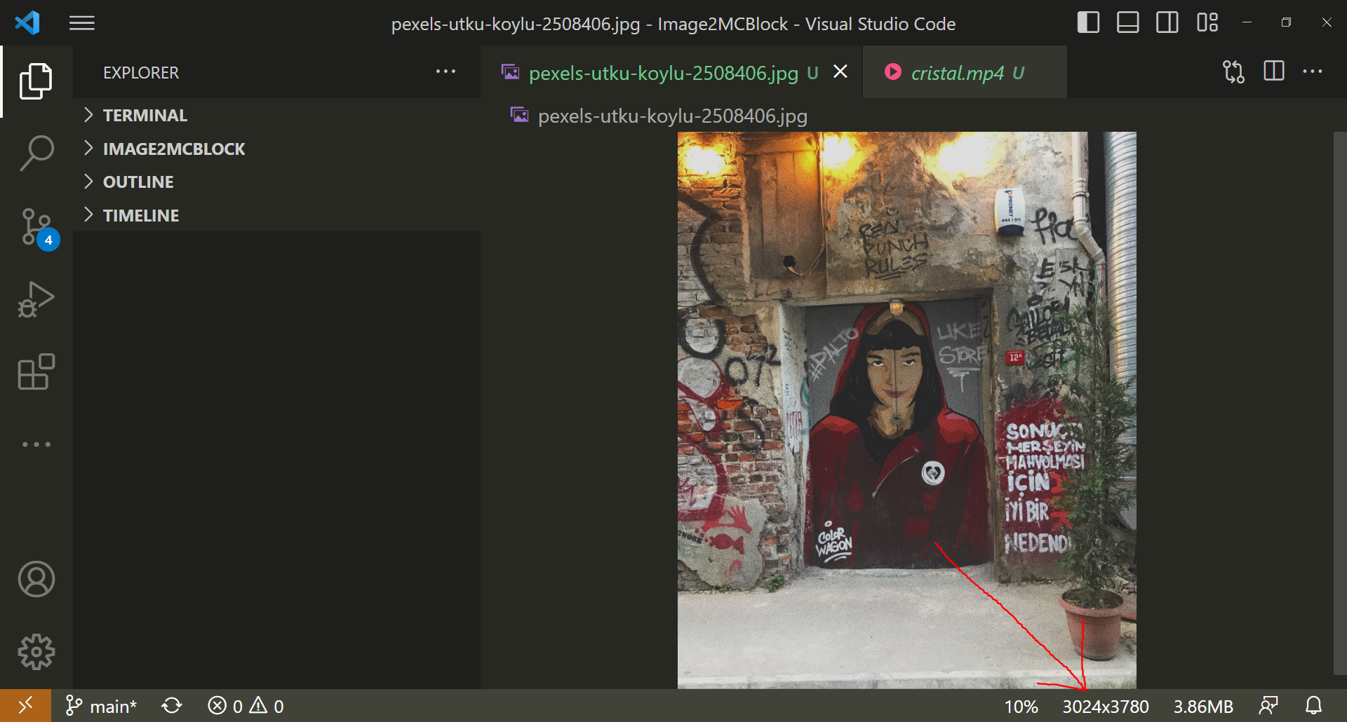 Add video resolution badge in status bar. · Issue #184513 · microsoft/vscode · GitHub