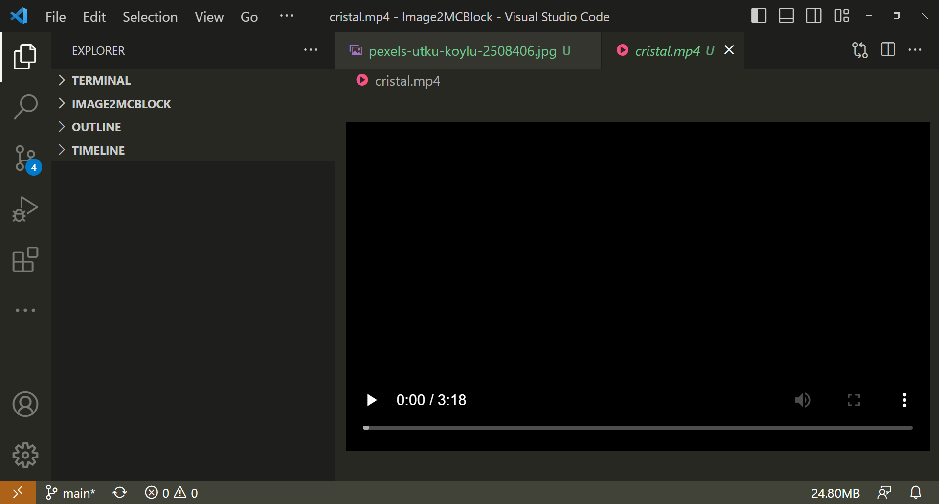 Add video resolution badge in status bar. · Issue #184513 · microsoft/vscode · GitHub