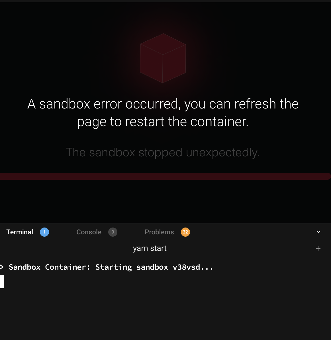 The sandbox stopped unexpectedly · Issue #6513 · codesandbox ...