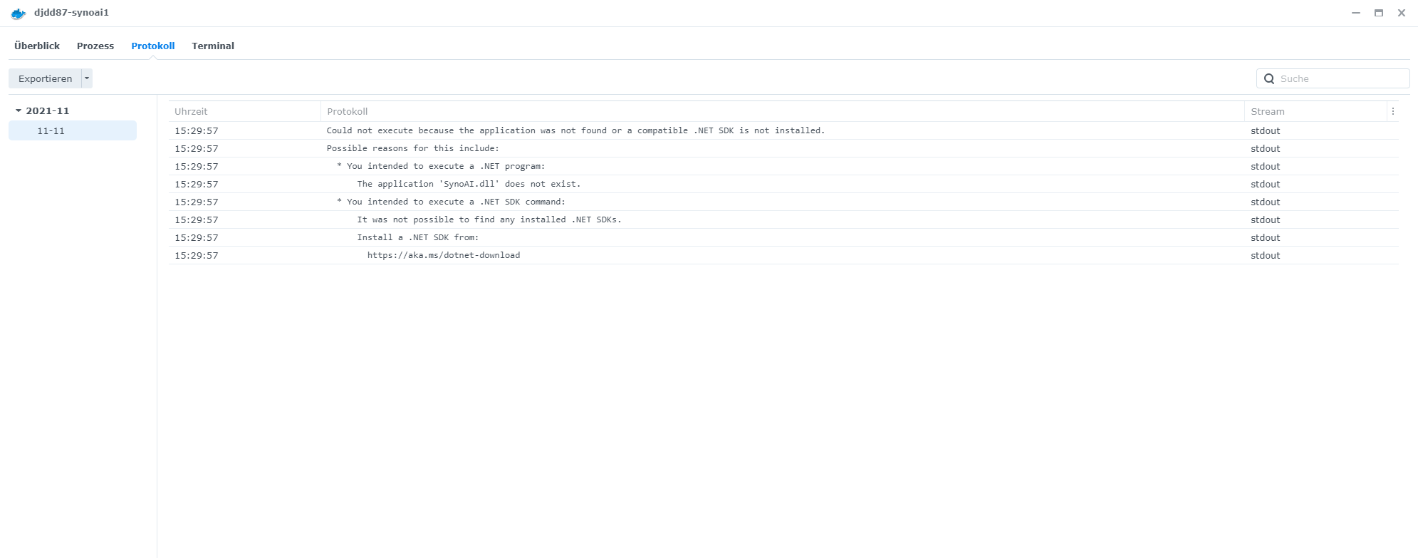 Docker Container not Running (DSM7) DS218+ · Issue #59 · djdd87/SynoAI · GitHub