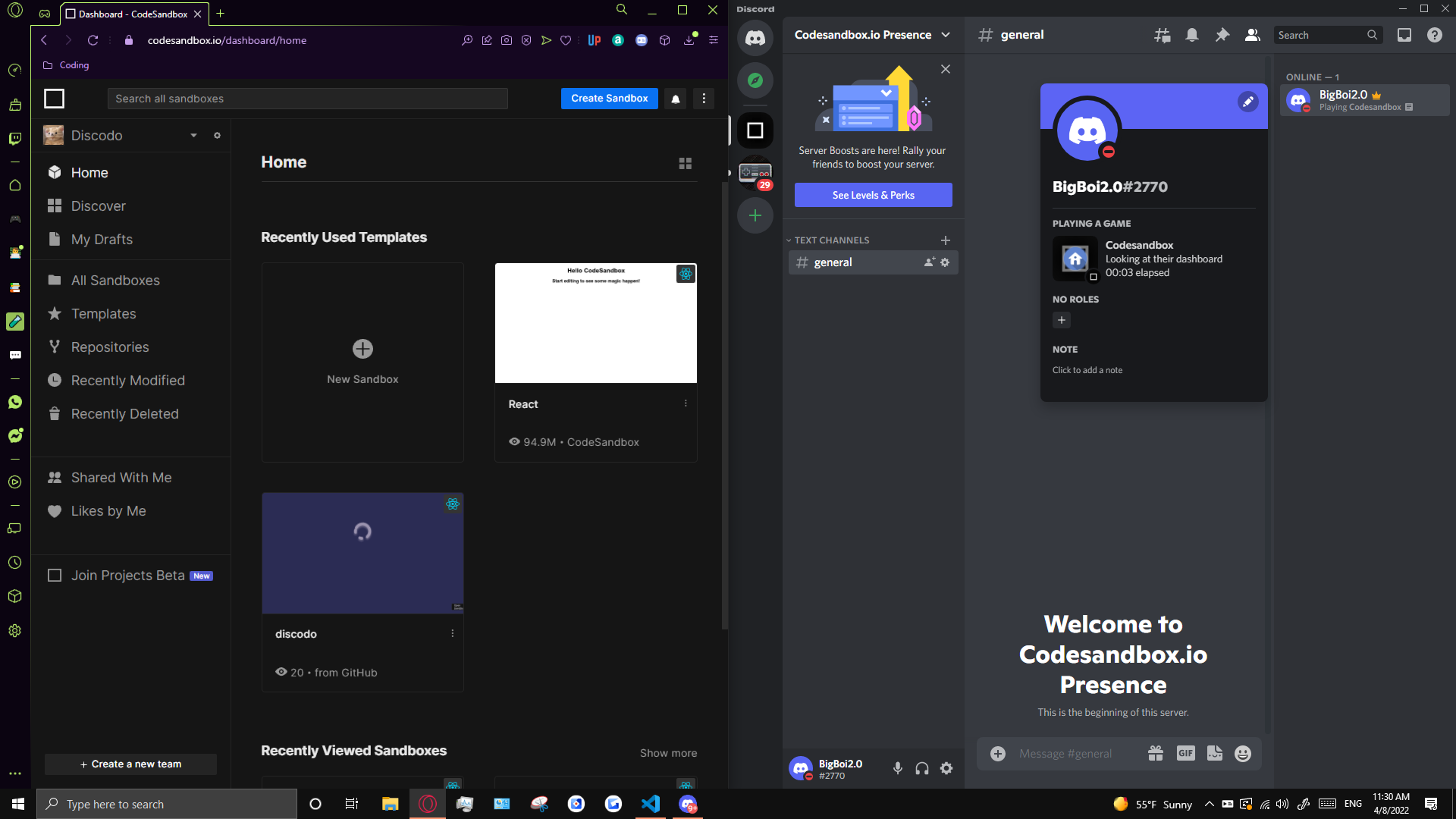 feat(Codesandbox): New presence by BigBoi-TM · Pull Request #6048 · PreMiD/Presences · GitHub