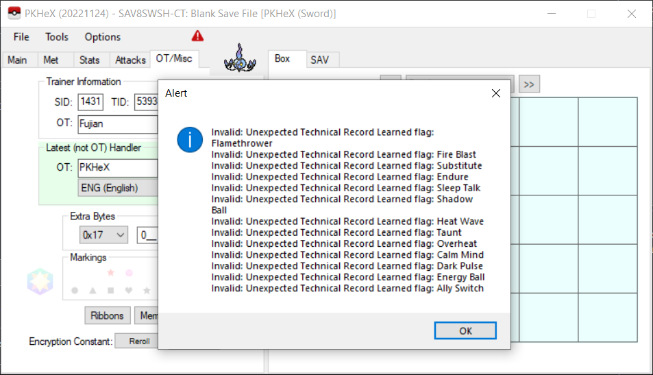 TRs Error · Issue #3647 · kwsch/PKHeX · GitHub