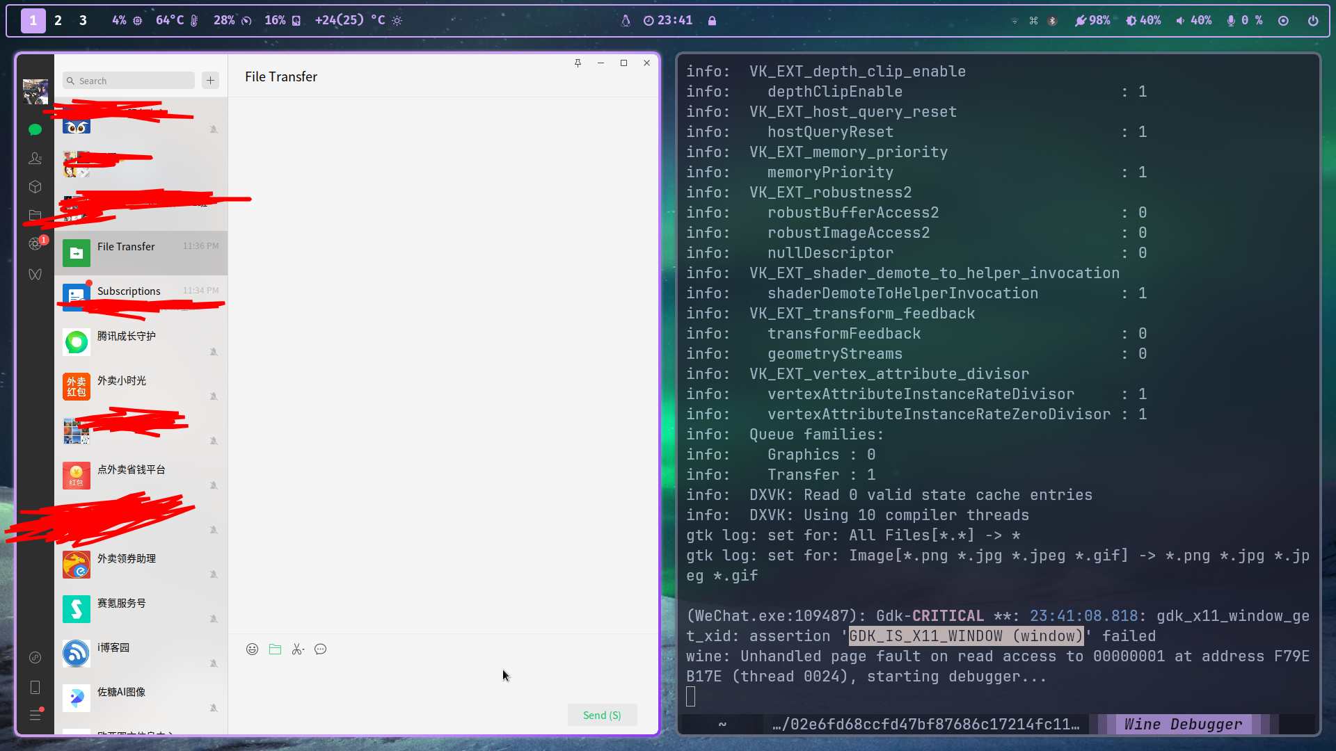 点击文件后显示：GDK_IS_X11_WINDOW (window) 后卡死 · Issue #304 · vufa/deepin-wine-wechat-arch · GitHub