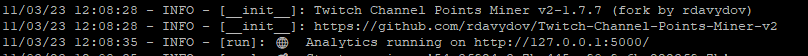 Cannot start analytics · Issue #198 · rdavydov/Twitch-Channel-Points-Miner-v2 · GitHub