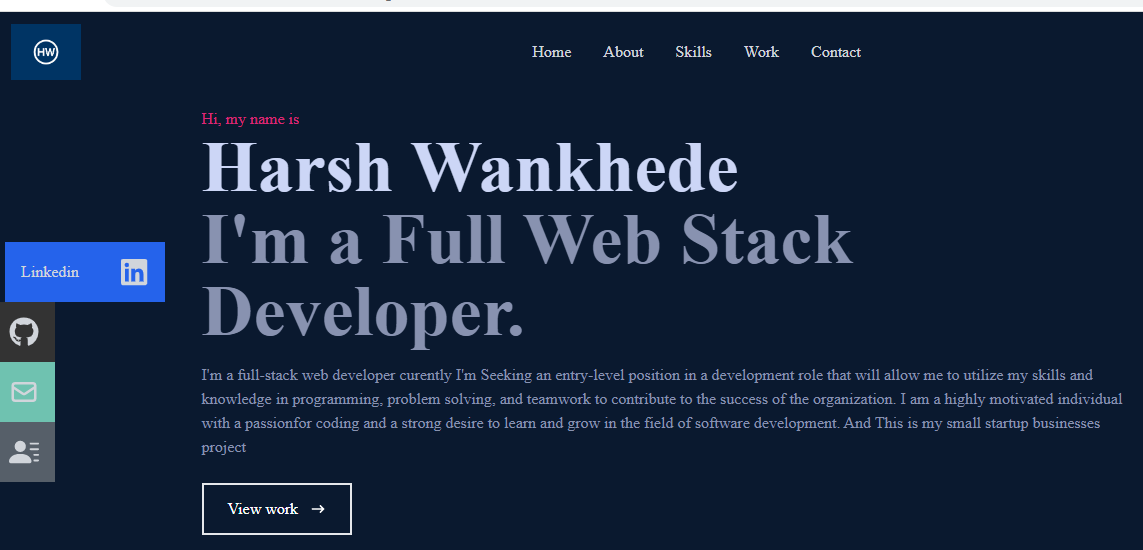 GitHub - harshal-wankhede/portfolio-website: This is the portfolio-website using react JS