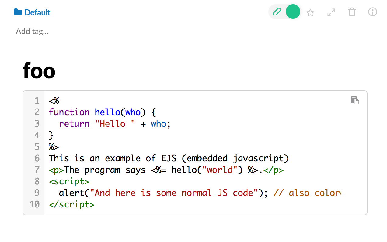 Feature request: EJS syntax highlighting · Issue #1909 · BoostIO/BoostNote-Legacy · GitHub