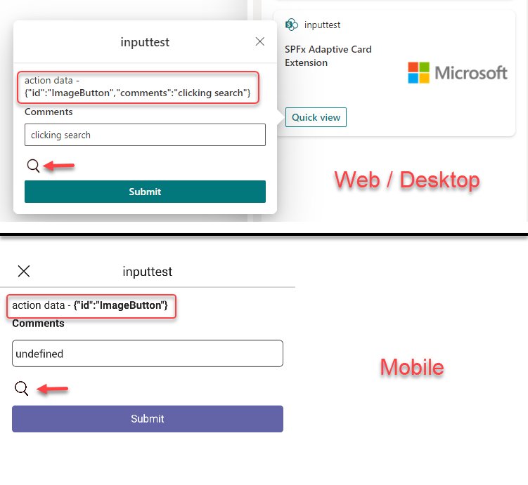 SPFx : ACE : Mobile experience : Unable to input data on clicking image buttons · Issue #7775 ...