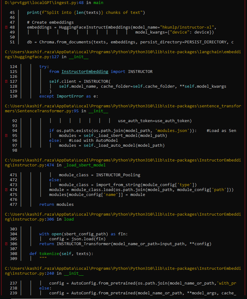 Embeddings Python Ingest Py Device Type Cpu Error · Issue 29 · Promtengineer Localgpt · Github