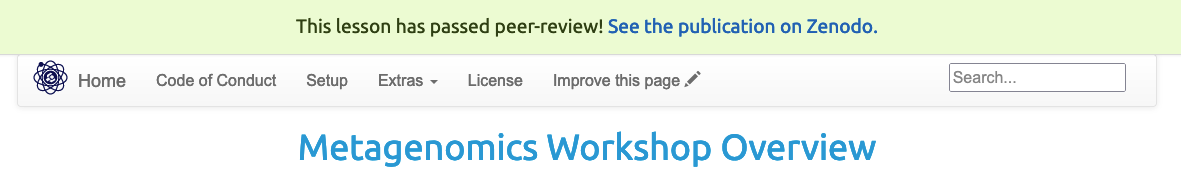 add a link to review and/or DOI in the banner for Lab lessons · Issue #67 · carpentries ...