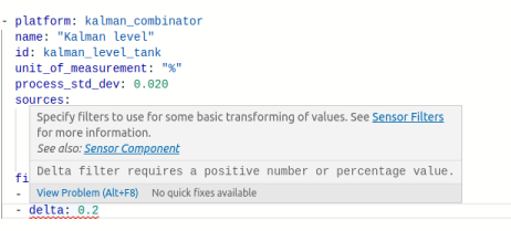 Delta filter not working under Kalman-combinator · Issue #4436 · esphome/issues · GitHub
