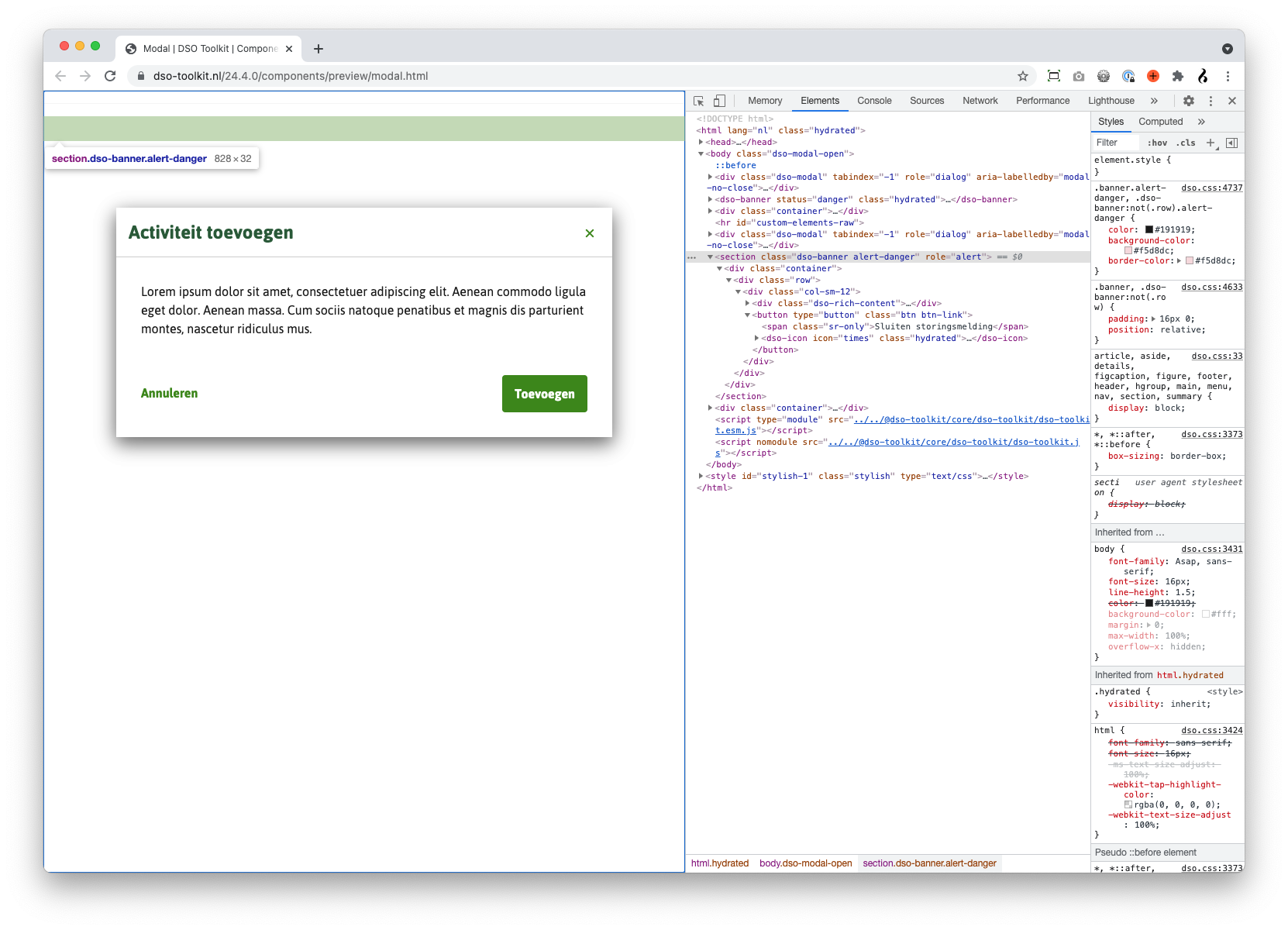 Modal responsive media query conflict · Issue #1201 · dso-toolkit/dso-toolkit · GitHub