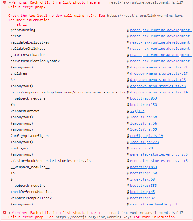 React Storybook key errors · Issue #1343 · dso-toolkit/dso-toolkit · GitHub