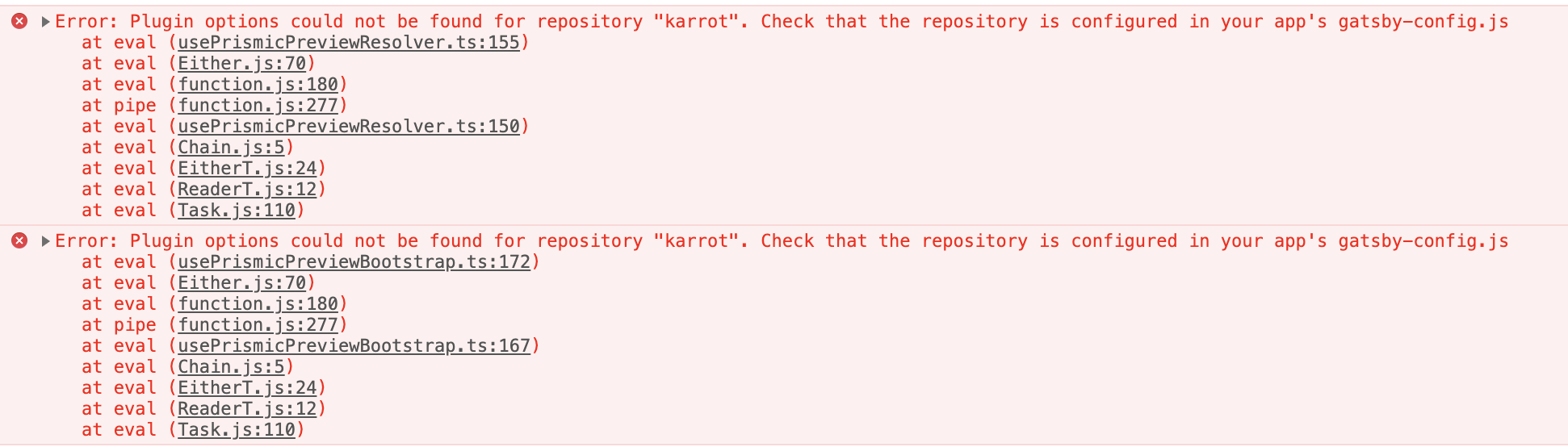[v4] A configuration object could not be found · Issue #384 · prismicio/prismic-gatsby · GitHub