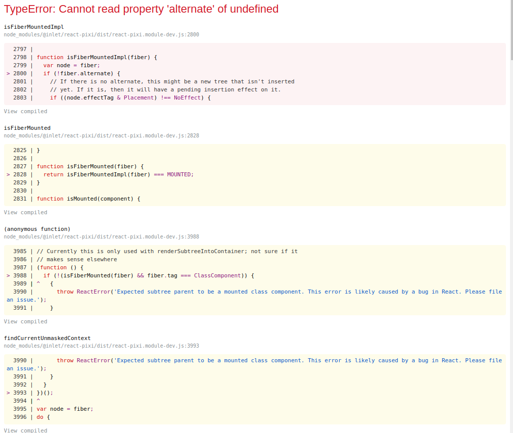 Need Not Bundled Module For Compatibility · Issue 207 · Pixijspixi React · Github