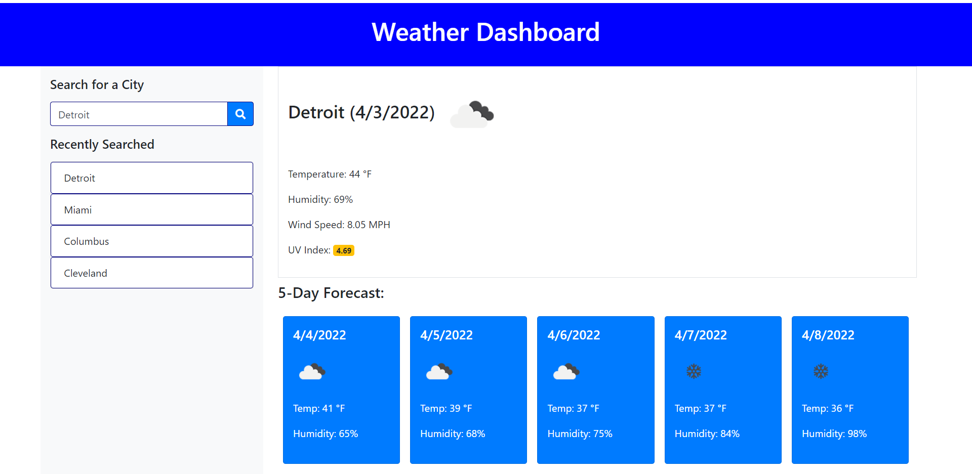 GitHub - jmauch13/weather-dashboard