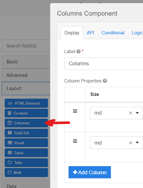 Add columns component to form editor and remove BRP group/components · Issue #673 · open ...