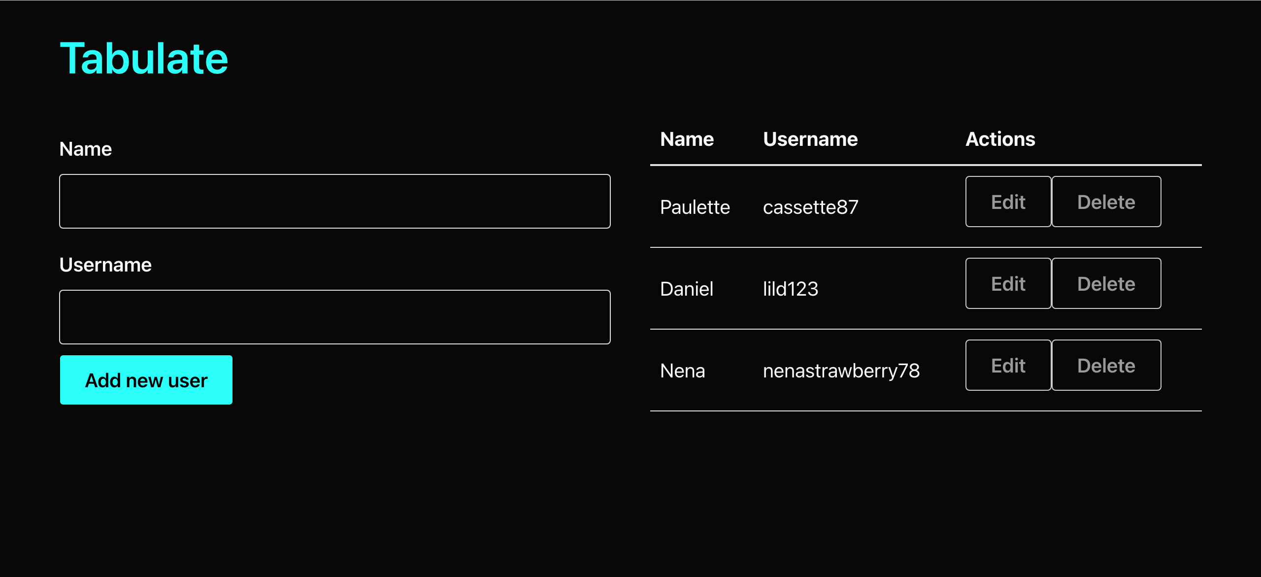 GitHub - Paulette-Zaldivar-Flores/Tabulate: Tabulate is a user-friendly CRUD app designed to ...
