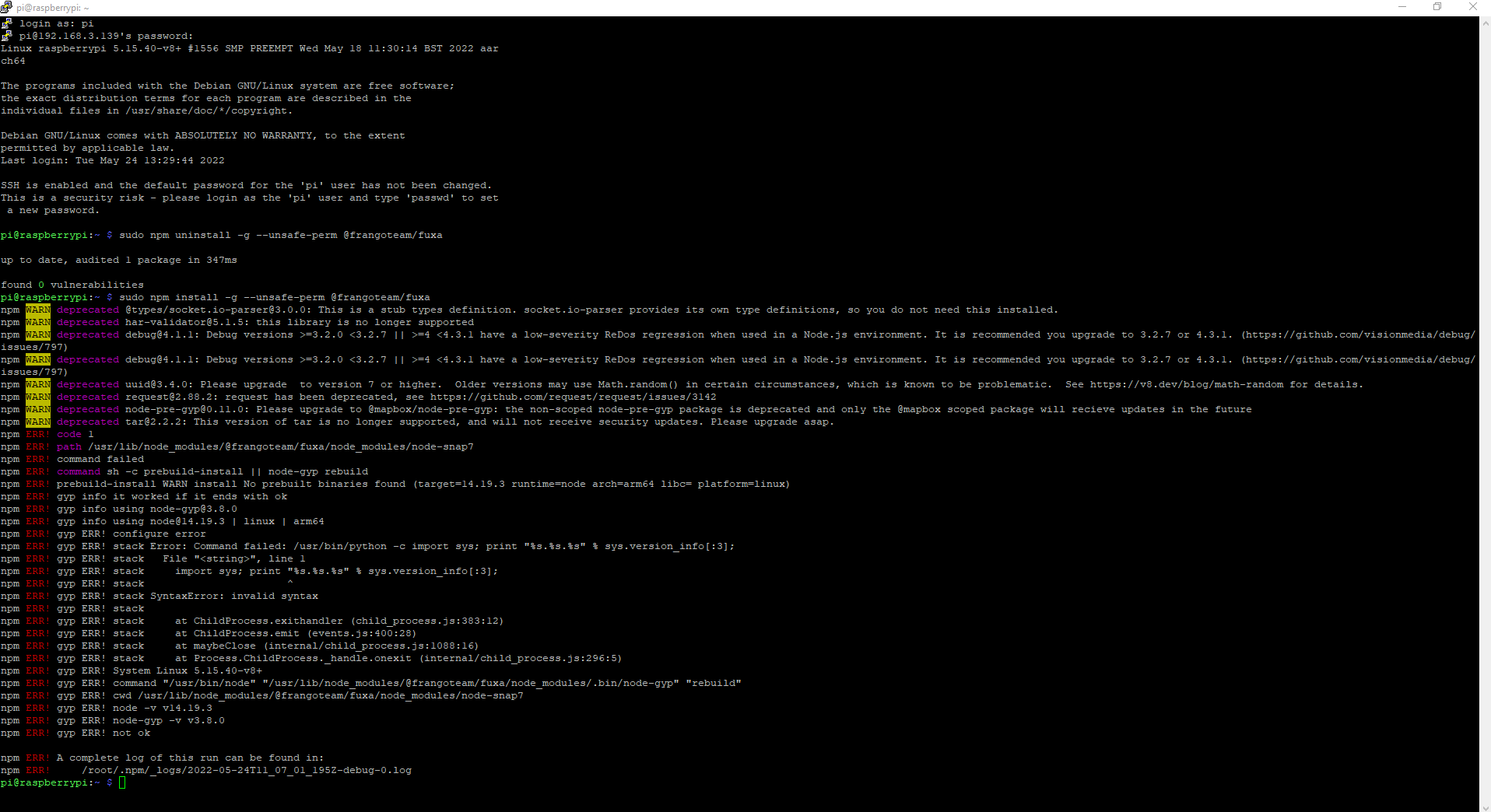 Error while installing fuxa · Issue #363 · frangoteam/FUXA · GitHub