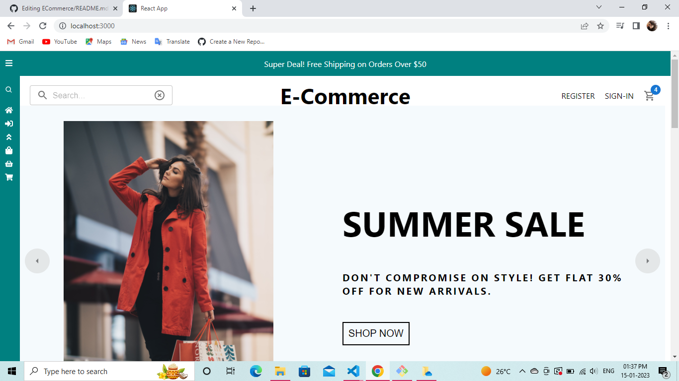 GitHub - thakkarshrey/ECommerce: This is an ecommerce website made on top of ReactJS and styled ...
