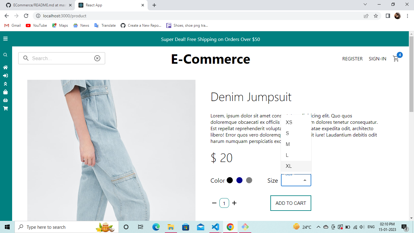 GitHub - thakkarshrey/ECommerce: This is an ecommerce website made on top of ReactJS and styled ...