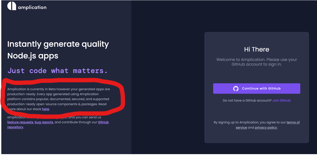 UX: Correct text on sign-in page · Issue #3461 · amplication/amplication · GitHub