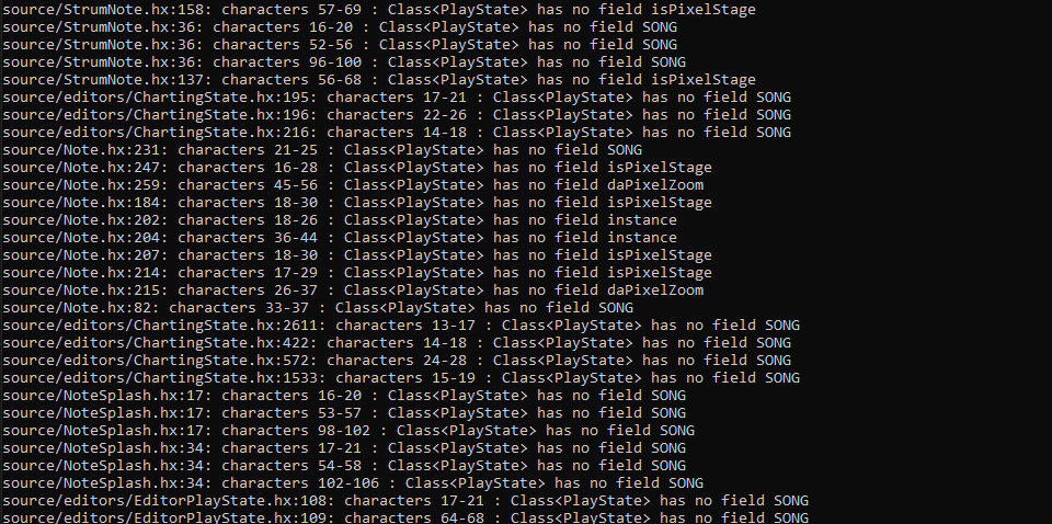 it wont compile the source code correctly · Issue #4883 · ShadowMario/FNF-PsychEngine · GitHub