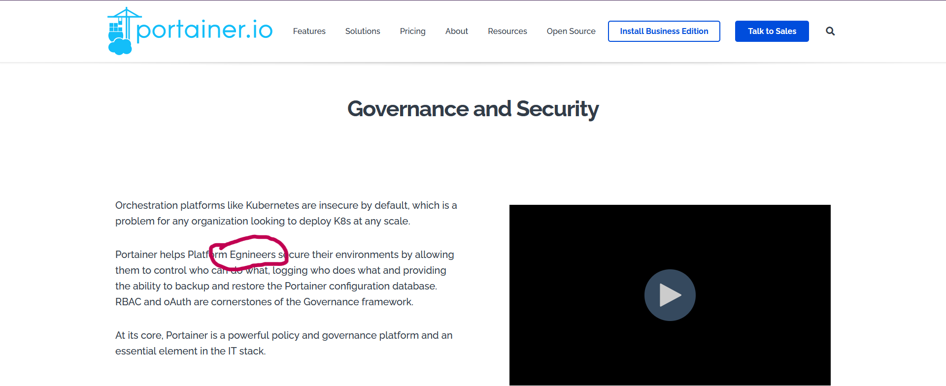 Spelling mistake in portainer website under features section in Centralized RBAC · Issue #6934 ...