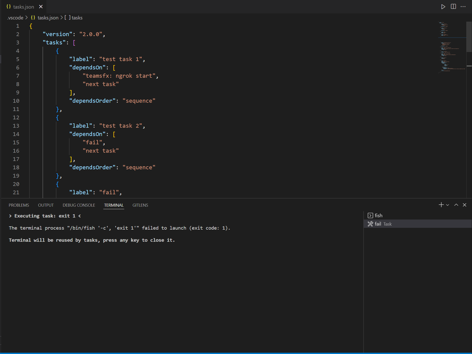 A Task Depends On A Customexecution Task Does Not Stop When The Customexecution Task Fails