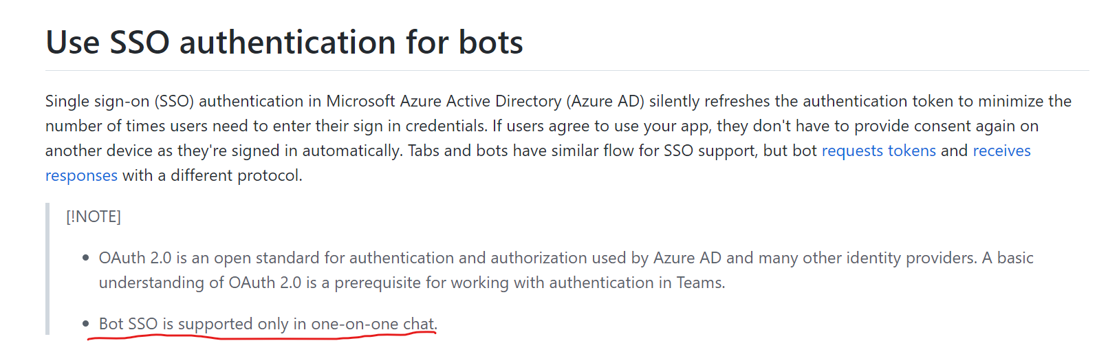 Is Teams Bot Sso Still Only Supported In 11 Chat · Issue 7834 