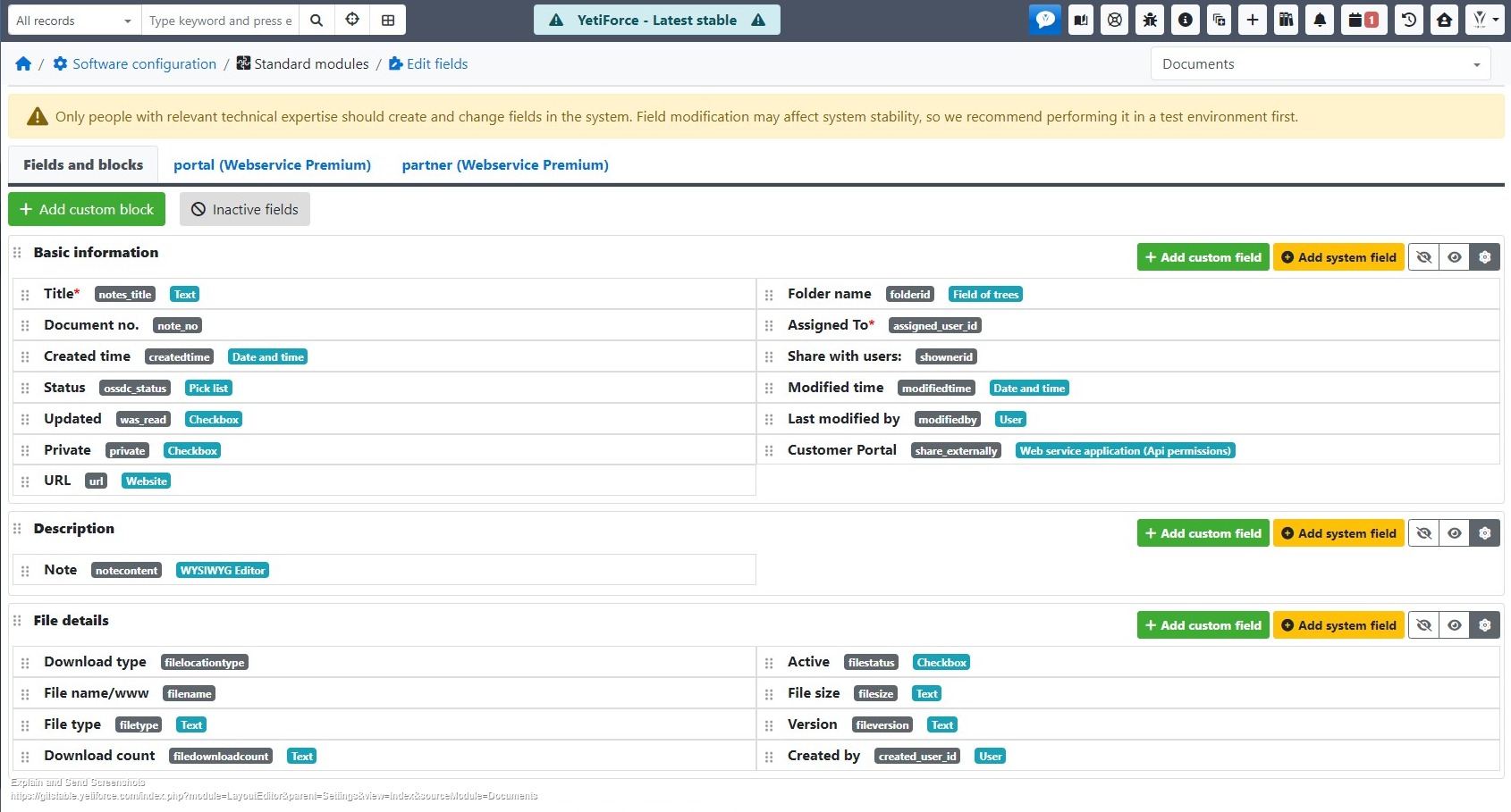 An error occurred in the documents module · Issue #16744 · YetiForceCompany/YetiForceCRM · GitHub