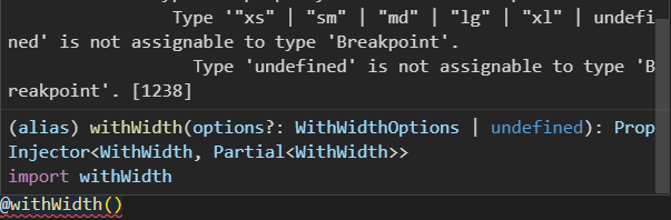 [bug] Decorators For Withwidth And Withtheme Don T Work Correctly With Typescript · Issue 13849