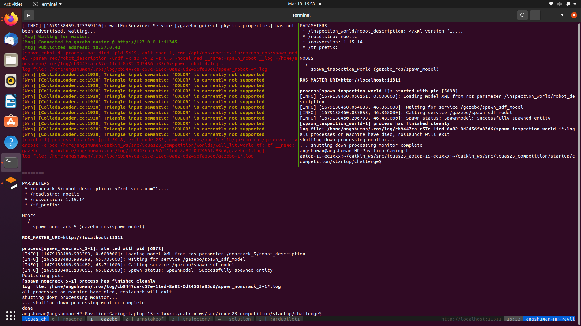 Launch file working but drone is not getting armed and not taking off · larics icuas23 ...