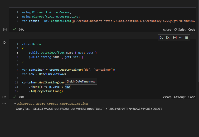 Iqueryable Does Not Utilize Custom Cosmosserializer When Serializing Datetimeoffset · Issue