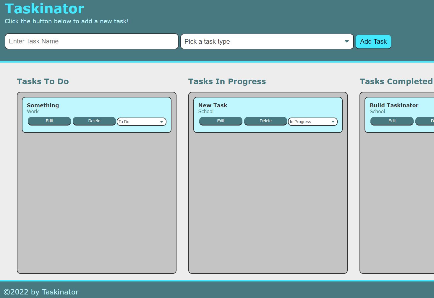GitHub - JaxonAdams/taskinator