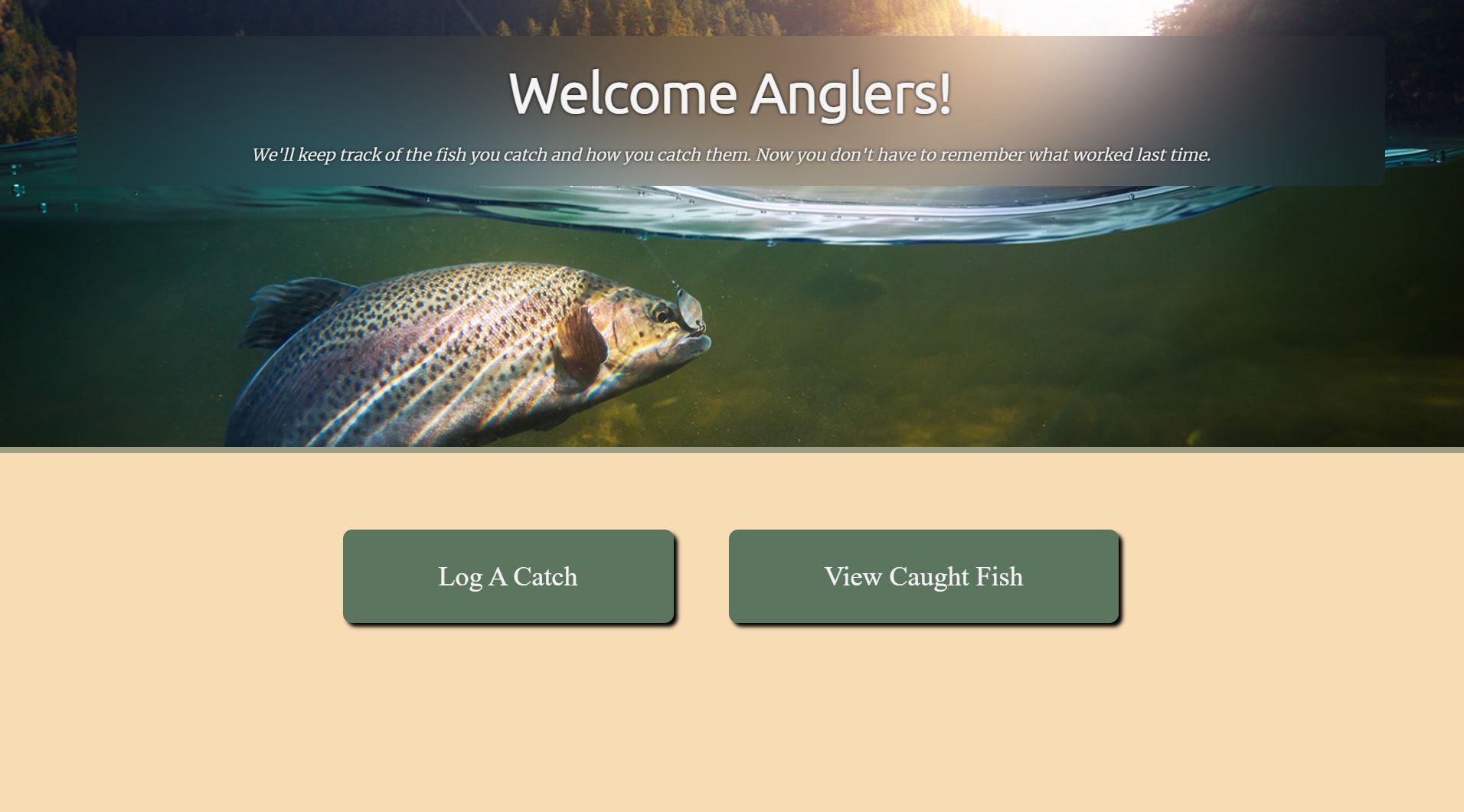 GitHub - JaxonAdams/fishing-log: Save info about your recent catch to ...