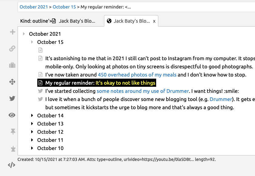 Sharing Links Into Drummer Outlines · Issue 75 · Scripting Drummersupport · Github