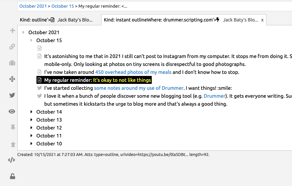 Sharing Links Into Drummer Outlines · Issue 75 · Scripting Drummersupport · Github