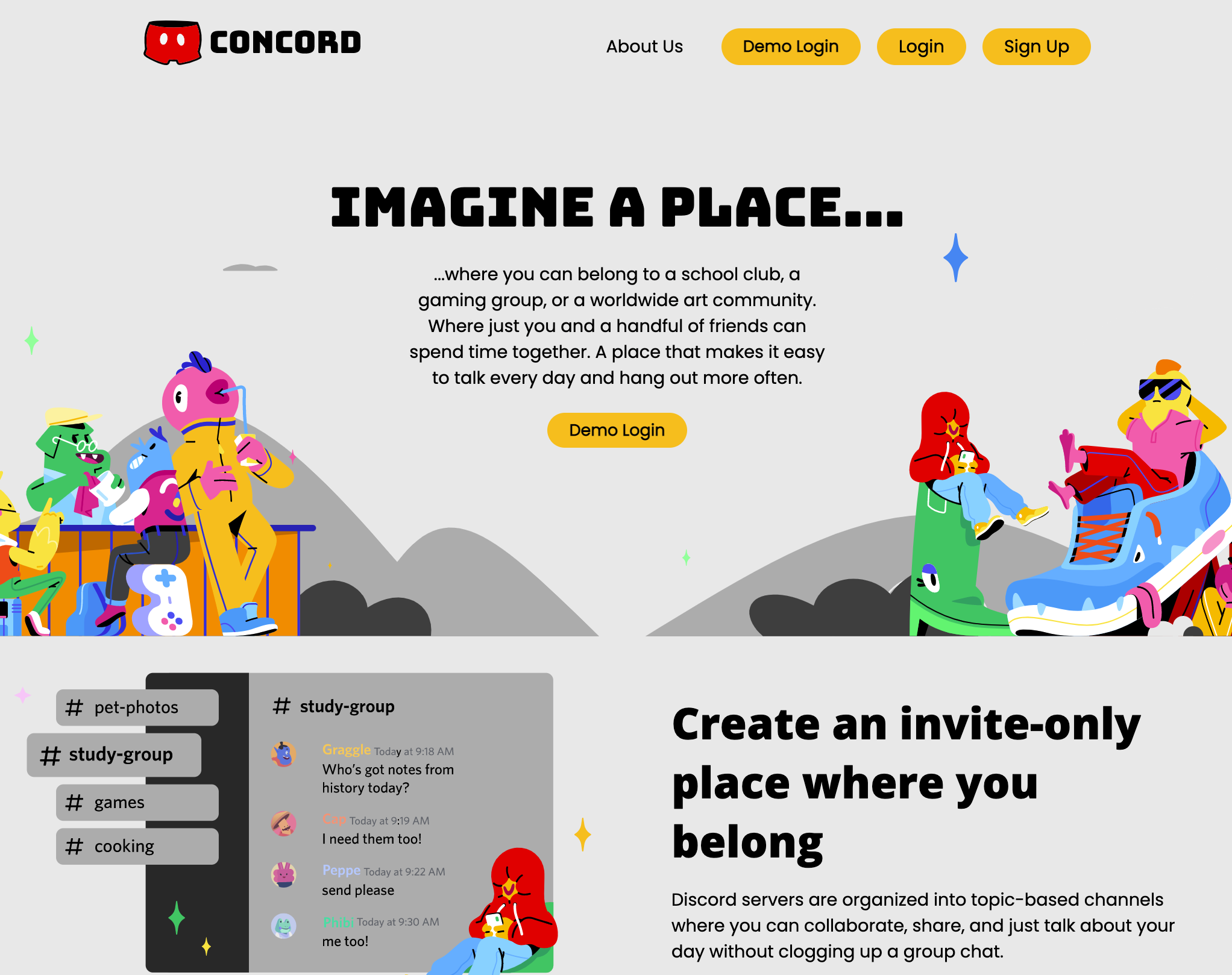 GitHub - yuefang323/Concord: A full-stack Discord clone utilizing React ...