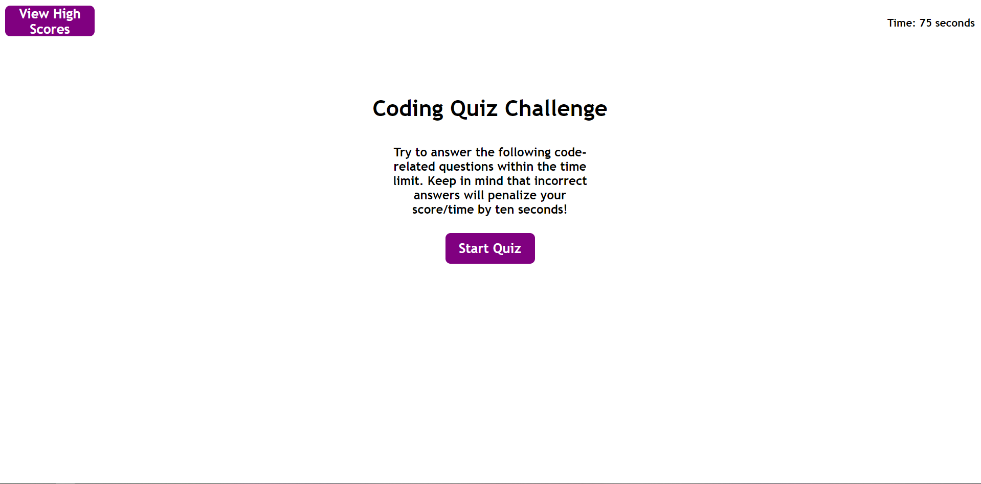 GitHub - psvincent/javascript-coding-quiz