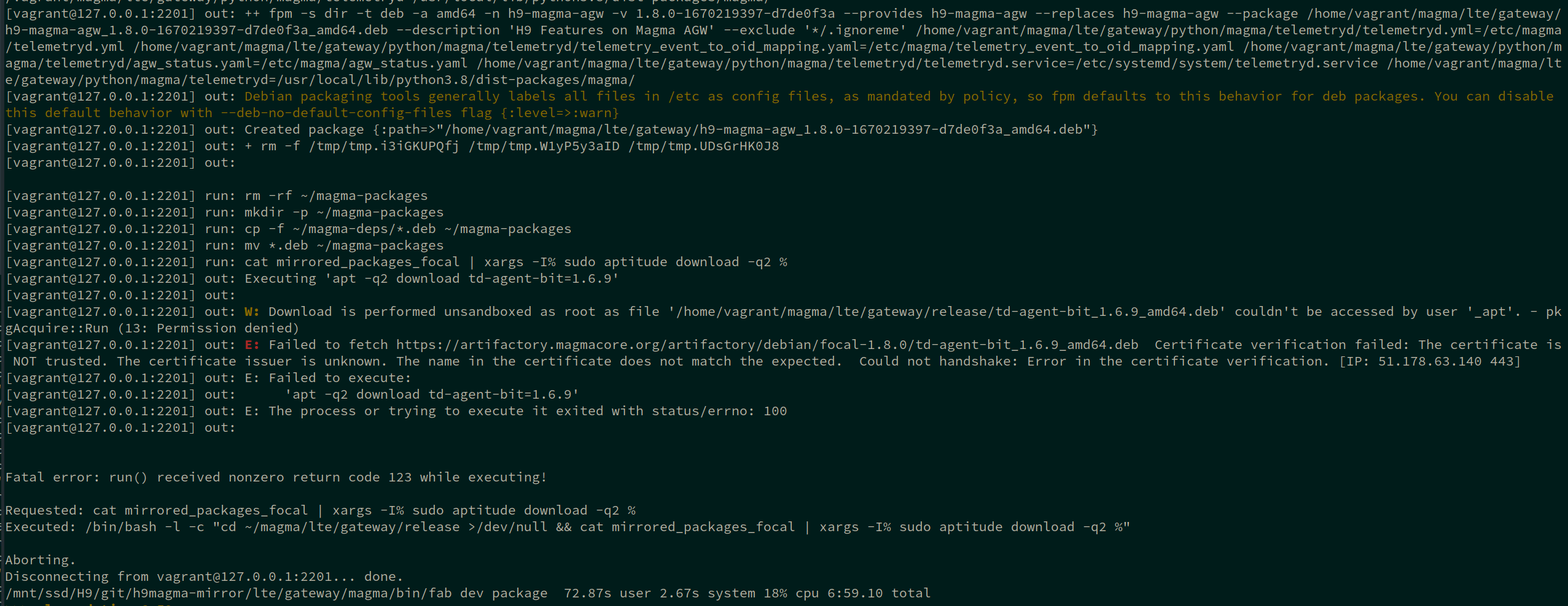 Artifactory certificate verification failed - During build · Issue #14604 · magma/magma · GitHub